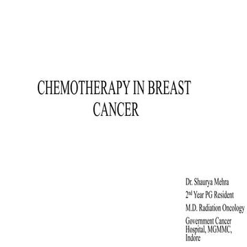 Chemotherapy in Breast Cancer | PPTX