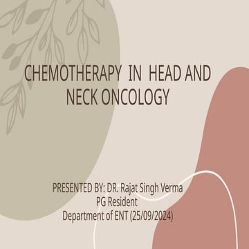 CHEMOTHERAPY IN HEAD AND NECK CANCERS.pptx | Free Download