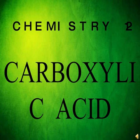 carboxylic acid | PPT | Chemistry | Science