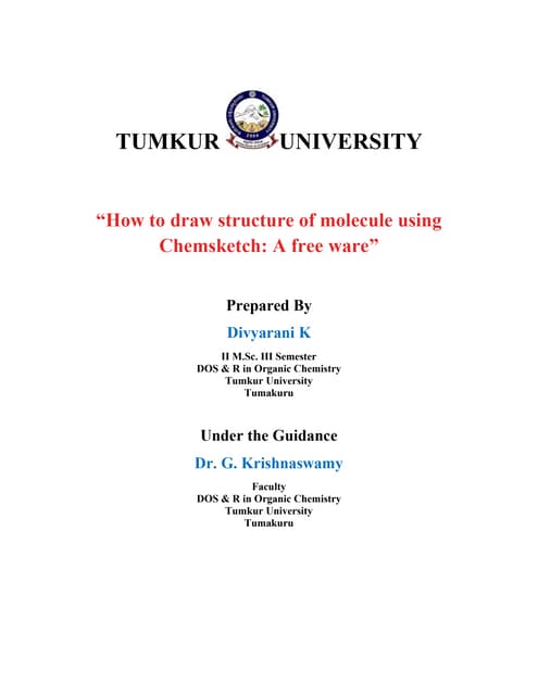 Draw A Chemical Structure Using Chemsketch | PPT