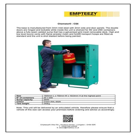 Chemstor CS5 Secure Chemical Store | PDF