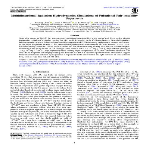 Multidimensional Radiation Hydrodynamics Simulations of Pulsational ...