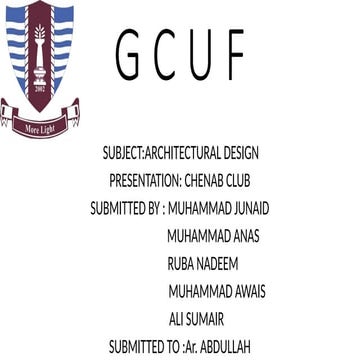 chenab club architectural splender of faisalabad | PPTX