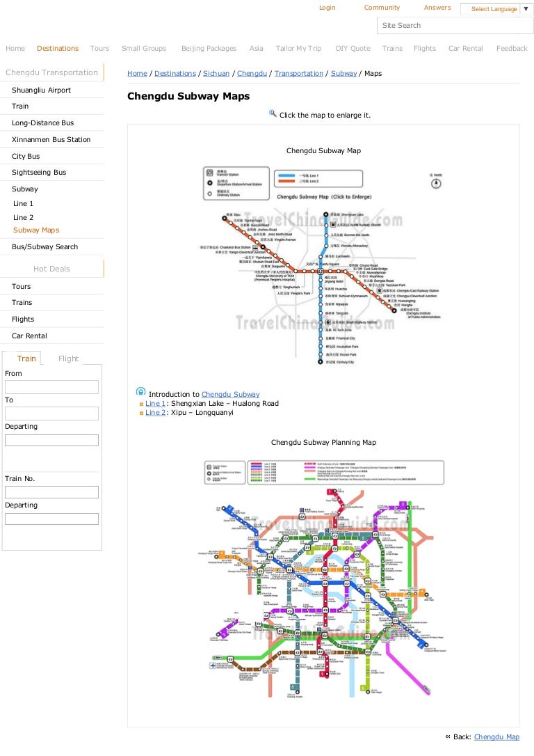 Chengdu subway map, metro lines