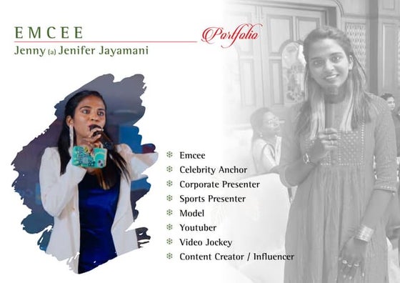 Chennai Female Emcee VJ Shakti Priya Profile Managed by Chennai Event ...