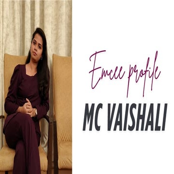 Chennai Female Emcee Vaishali Profile Managed by Chennai Event Emcees ...