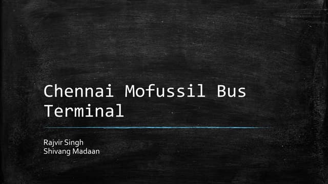 BUS TERMINAL LIBRARY STUDY | PDF