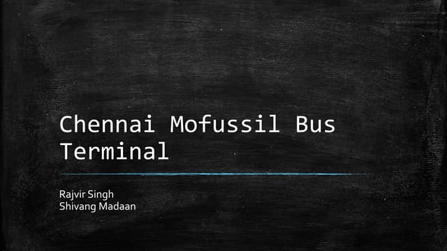 DESIGN STANDARDS FOR PLANNING A BUS TERMINUS | PDF