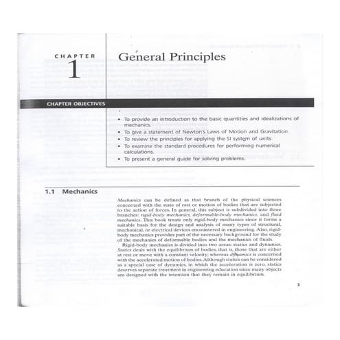 engineering mechanic chapter 1 - basic concepts in statics | PDF