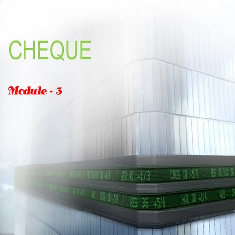 Cheque payment or Encashment of Cheque | PPT