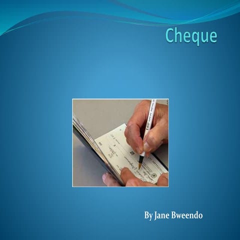 Cheque | PPTX | Credit Cards | Personal Debt