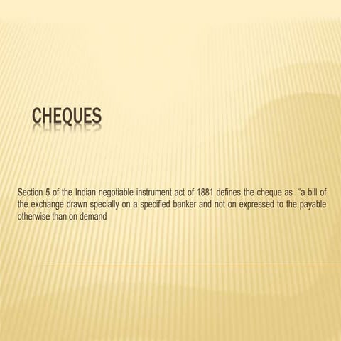 Cheques | PPTX