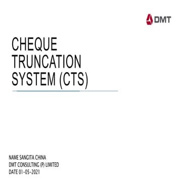 Cheque truncation system (cts) | PPTX