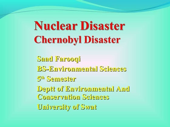 Nuclear Disasters | PPTX