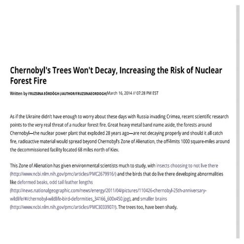 Chernobyl's trees won't ...rest fire motherboard | PDF