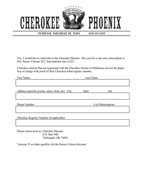 Cherokee Nation Tribal Council Contact List | PDF