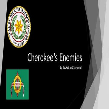 Cherokee's Enemies | PPTX