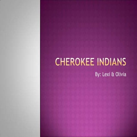 Cherokee indians | PPTX