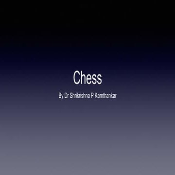 Chess Presentation and the Chess Workshop | PPTX