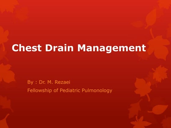 Water seal drainage | PPTX | Lung and Respiratory Health | Diseases and ...