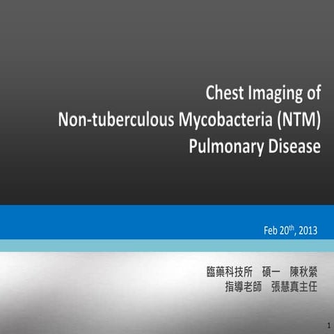 Chest imaging of ntm pulmonary disease2 | PDF