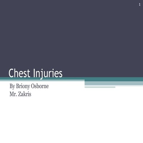 Chest Injuries | PPT