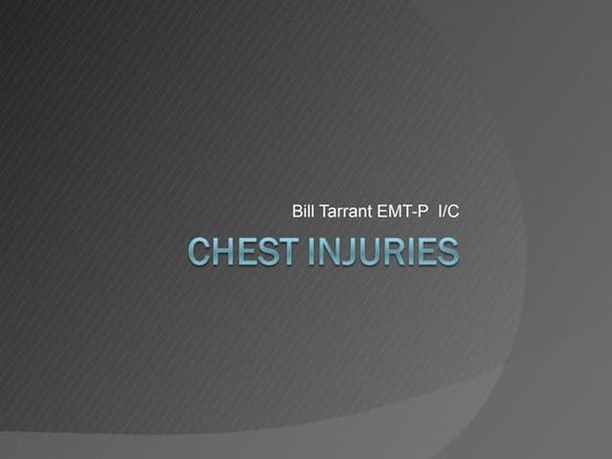 Penetrating chest injury | PPTX