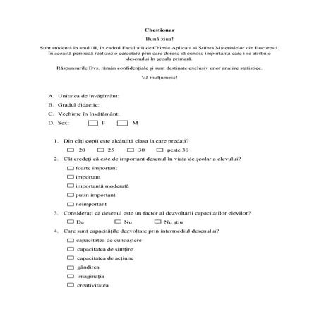 Chestionar 110603062623-phpapp02 | DOC