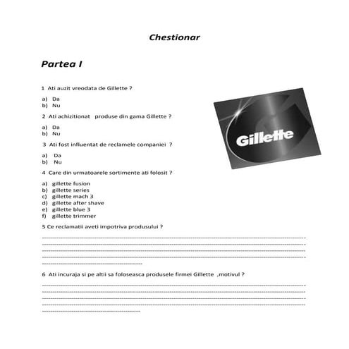 Chestionar | DOCX