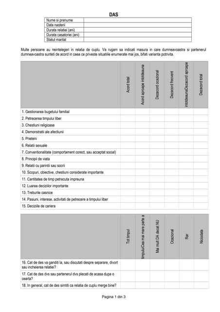 Chestionar caracterologic | DOC