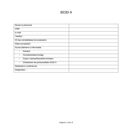 Chestionar 3 scid ii | DOC