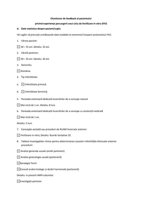 Chestionar feedback ia 1 med_life | PDF