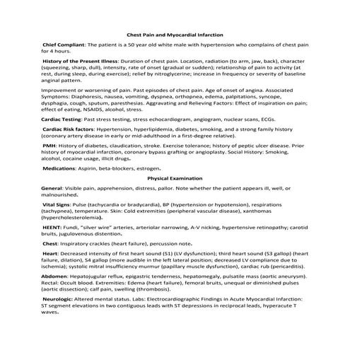 Chest Pain and Myocardial Infarction.docx