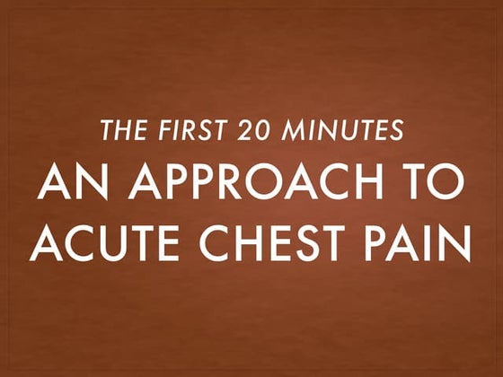 Chest pain: nursing assessment and management | PPT
