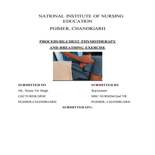 Chest physiotherapy procedure | DOCX