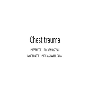 Chest trauma | PPTX