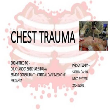 CHEST TRAUMA presentation power point by sachin dhaiya | PPTX