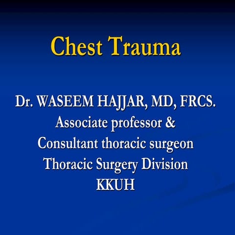 chest trauma no orthopedist presentation | PDF