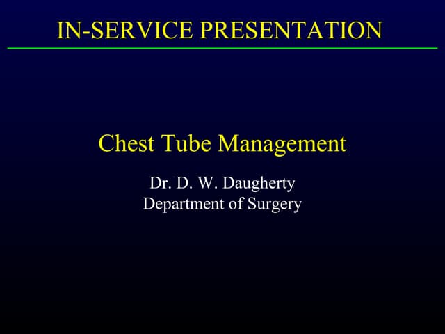 Chest tube care copy | PDF