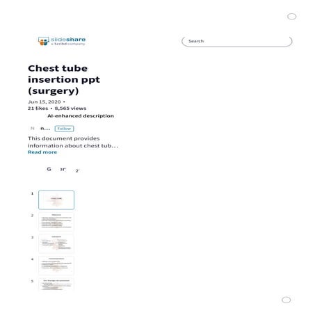 Chest tube drainage | PPTX