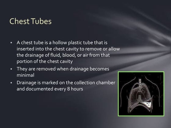 Chest tube drainage | PPTX