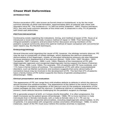 Chest Wall Deformity | PPTX