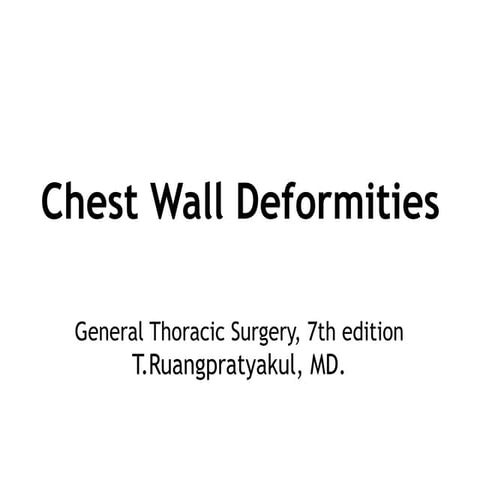 Chest wall deformities | PDF