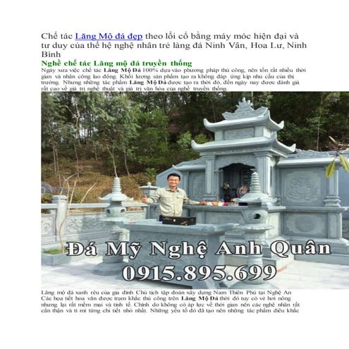 Chế tác Lăng mộ đá đẹp thủ công so với Lăng mộ đá đẹp bằng máy CNC như ...