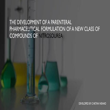 Anticancer Drugs in Parenteral Doses Form Formulation {CLASS ...