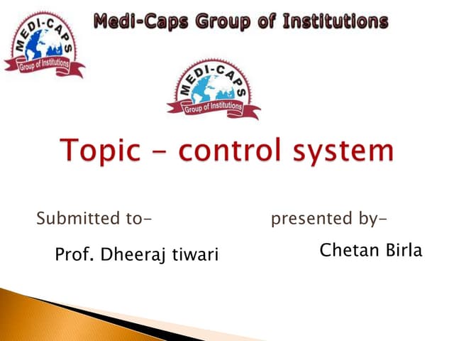 Control systems syllabus | DOCX