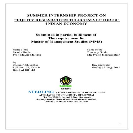 Equity Research - Fundamental analysis | DOC