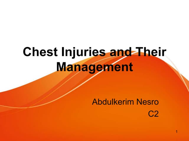 Rib Fractures, Flail Chest & Stove In Chest | PPTX