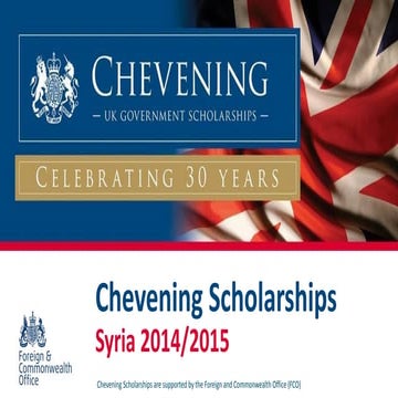 Chevening scholarships Programme Syria 2015-2016 | PPT