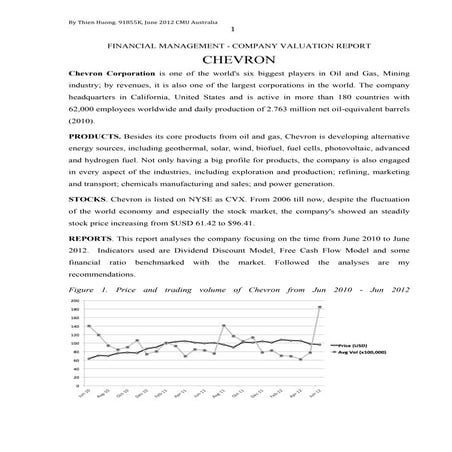 Chevron corp company evaluation | PDF
